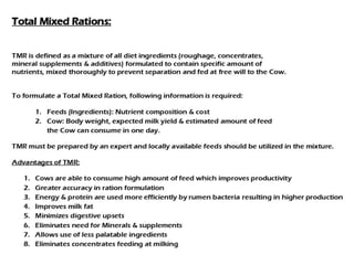 Dairy cattle nutrition | PDF