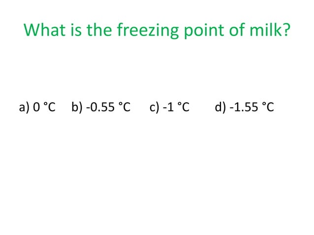 Dairy Chemistry - MCQ question and answer | PPT