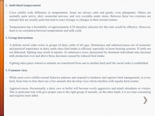 Dairy cow Report | PPTX