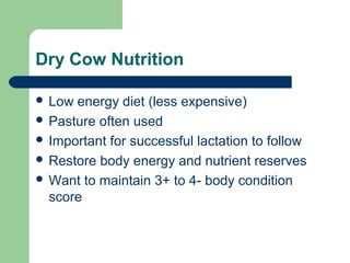Dairy cow nutrition | PPT