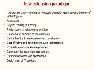Dairy Extension Services -crtical issues and strategies | PPT