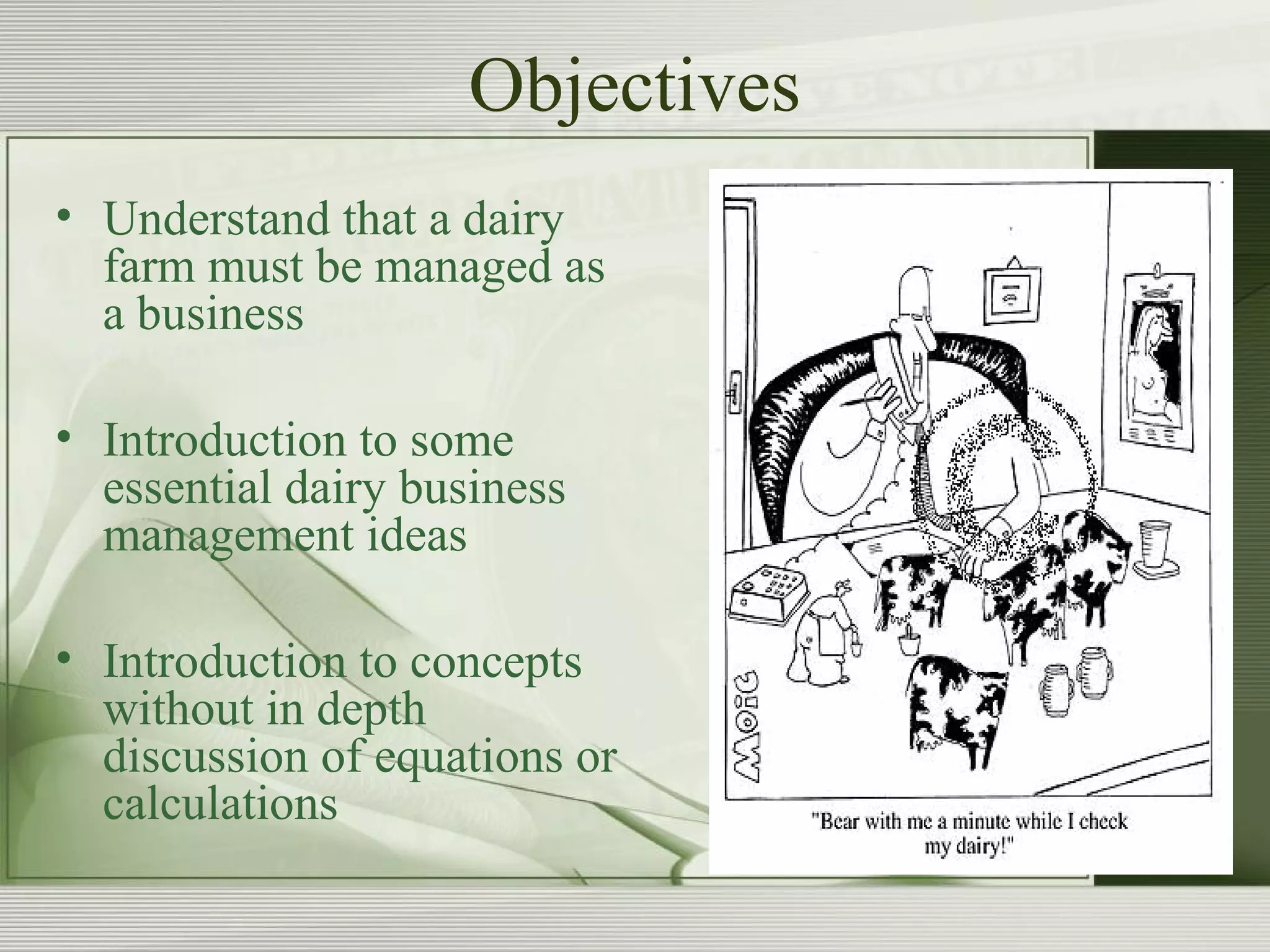 Dairy Farm Economics 101: 12 Ideas for Improved Dairy Management | PPT
