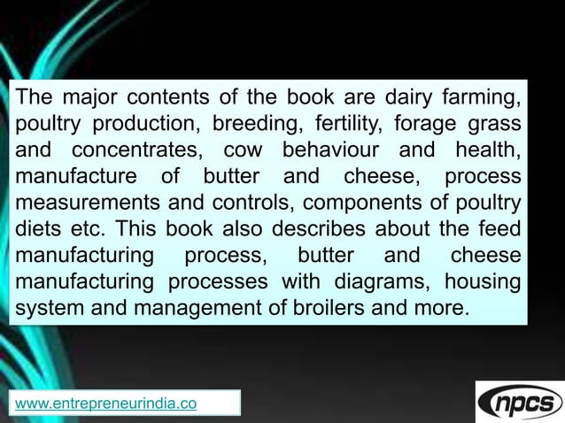 Dairy Farm, How to start a Dairy Farming Business | PPTX