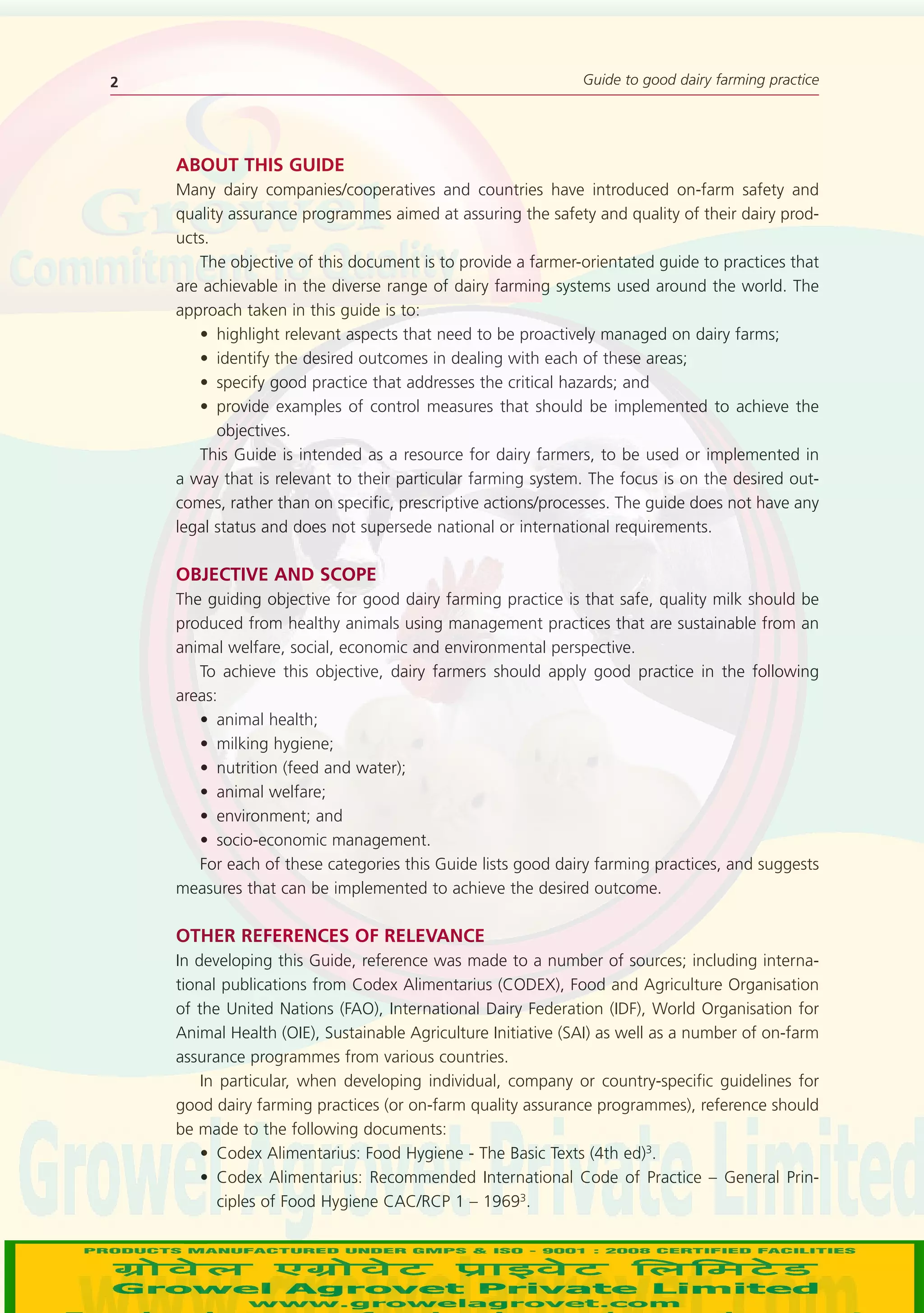 Dairy Farming Practice Guide | PDF