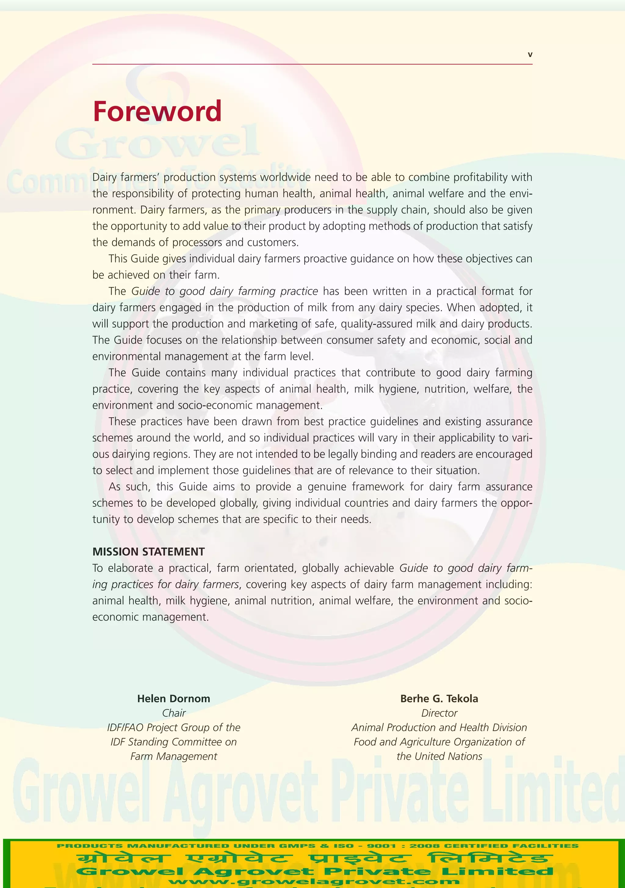 Dairy Farming Practice Guide | PDF