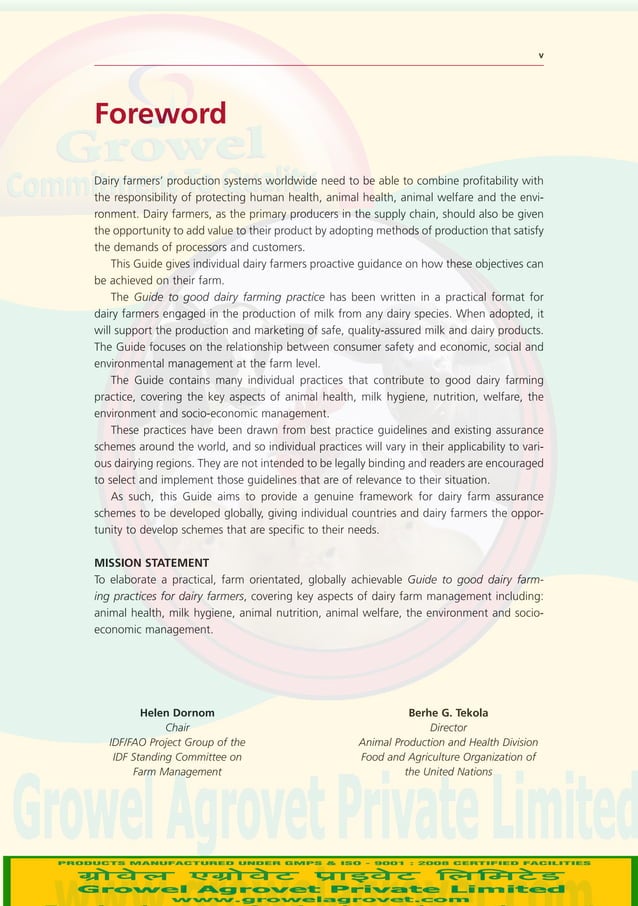 Dairy Farming Practice Guide | PDF