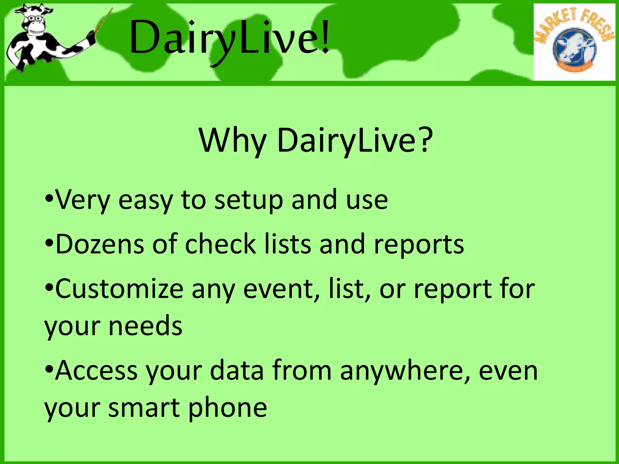 Dairylive presentation dairy farm management software | PDF