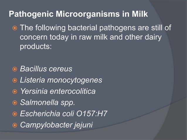 Study of Microorganism in Milk(Dairy microbiology) | PPTX