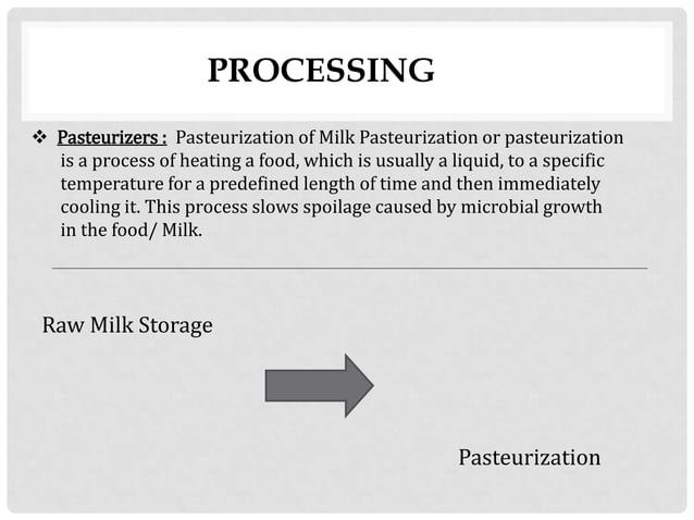 Dairy, milk processing plant, automated dairy plant | PPTX ...