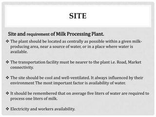 Dairy, milk processing plant, automated dairy plant | PPTX
