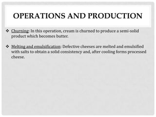 Dairy, milk processing plant, automated dairy plant | PPTX