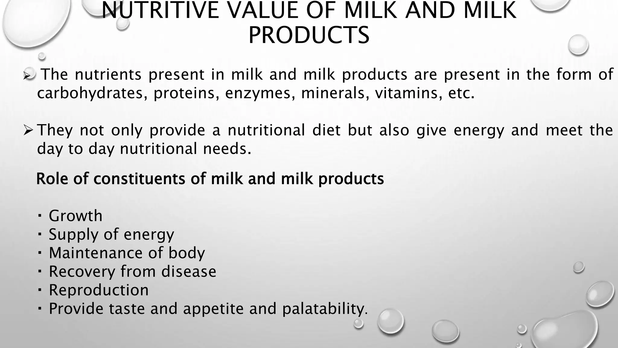 composition of milk and its nutritive value | PPTX