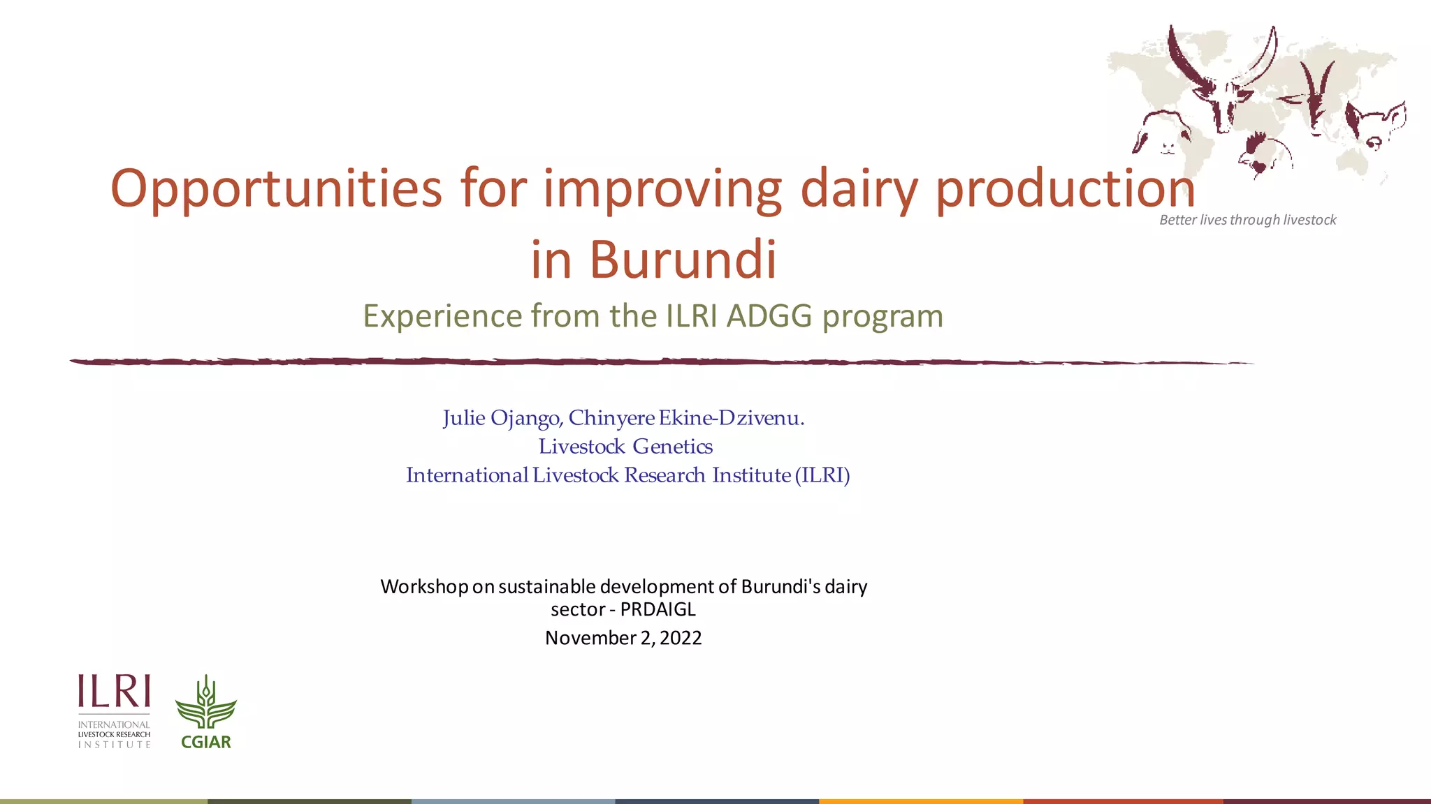 Opportunities for improving dairy production in Burundi: Experience ...