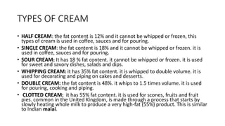 DAIRY PRODUCTS 2.pptx | Desserts and Baking | Food & Drink