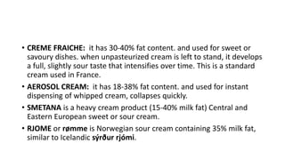 DAIRY PRODUCTS 2.pptx | Desserts and Baking | Food & Drink