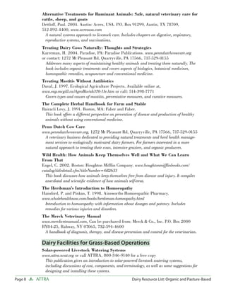 Dairy Resource List: Organic and Pasture-Based | PDF