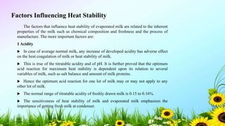 Salt Balance and Heat Stability of Concentrated and Dried Milk | PPTX