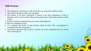 Salt Balance and Heat Stability of Concentrated and Dried Milk | PPTX