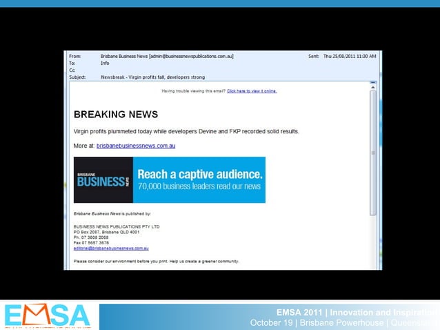 Breaking through the clutter | EMSA 2011 | PPT