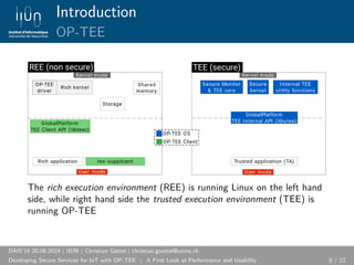DAIS19: Developing Secure Services for IoT with OP-TEE: A First Look at ...