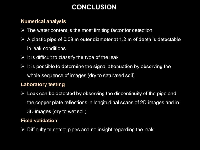 Leakage Detection In Water Pipe Networks Using Ground Penetrating Radar