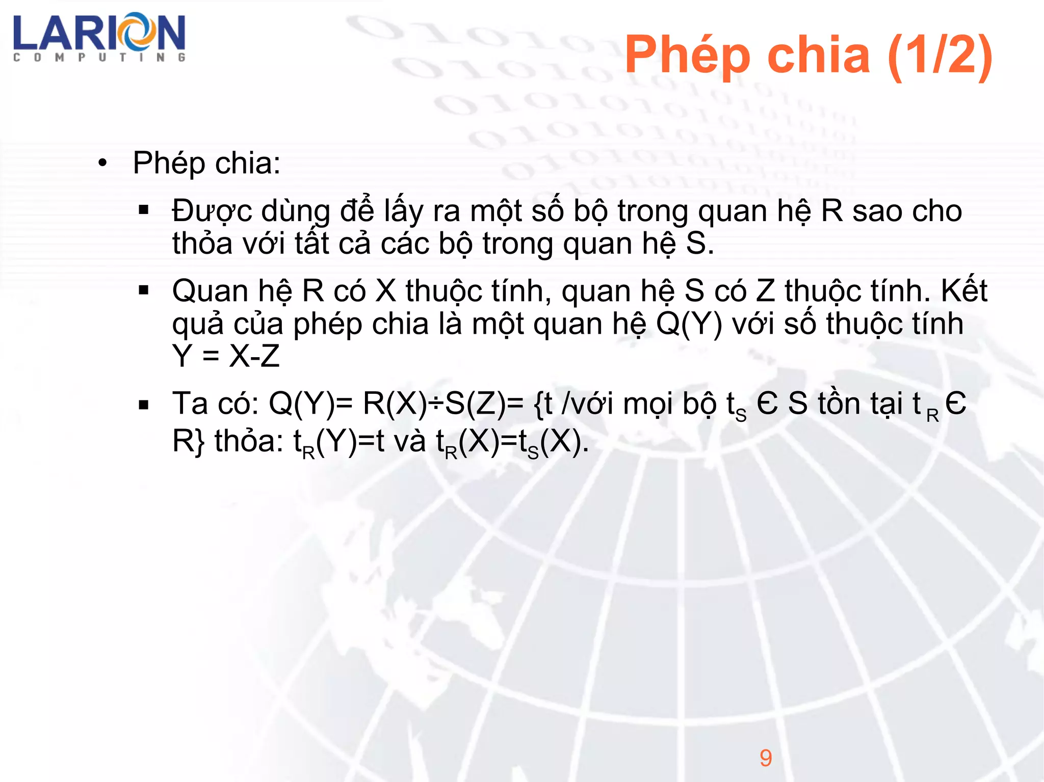 Dai so quan he | PPT