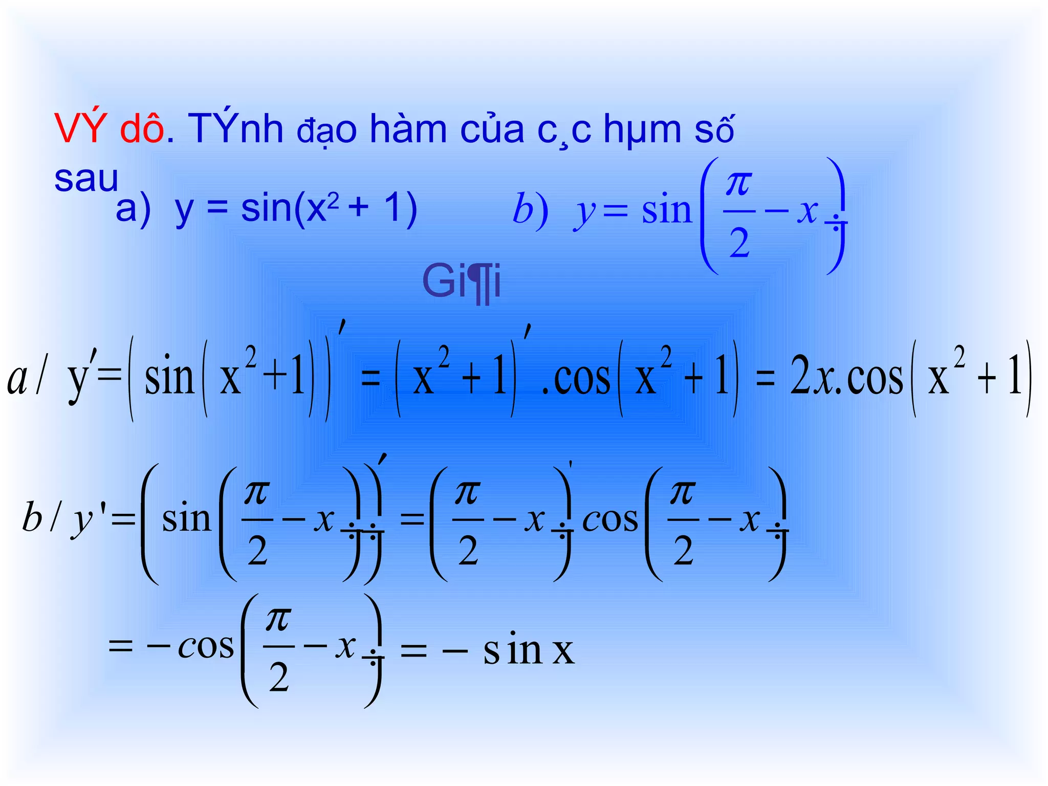 Dai so va_giai_tich_11_c5_b3_dao_ham_cua_ham_so_luong_giac_tiet_1_v2 | PPT