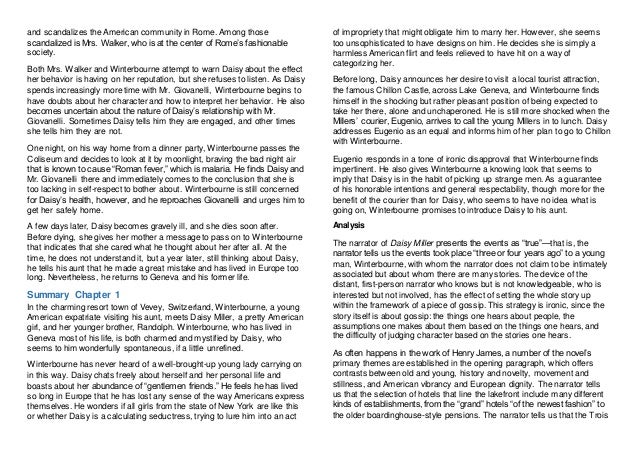 Daisy Miller Study Note- Henry James pdf | DOCX