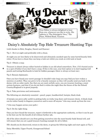 Programme for Taunton Thespians' production of Daisy Pulls It Off | PDF