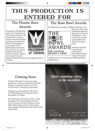 Programme for Taunton Thespians' production of Daisy Pulls It Off | PPT