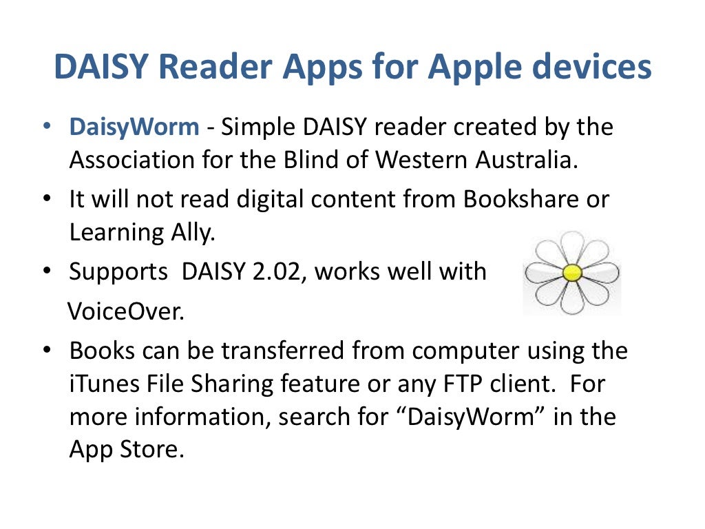 DAISY Readers - Mobile Applications
