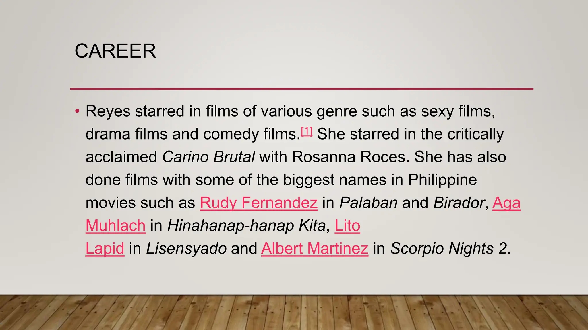 Daisy Reyes Biography, Early life, Career, Filmography.pptx