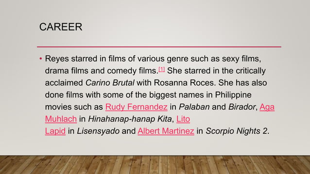 Daisy Reyes Biography, Early life, Career, Filmography.pptx