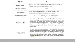 MORTAR-LESS SYSTEM | PPTX