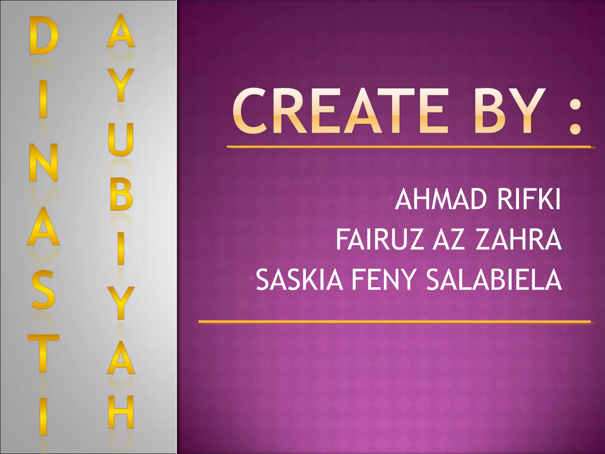 Dinasti Ayyubiyah | PPT