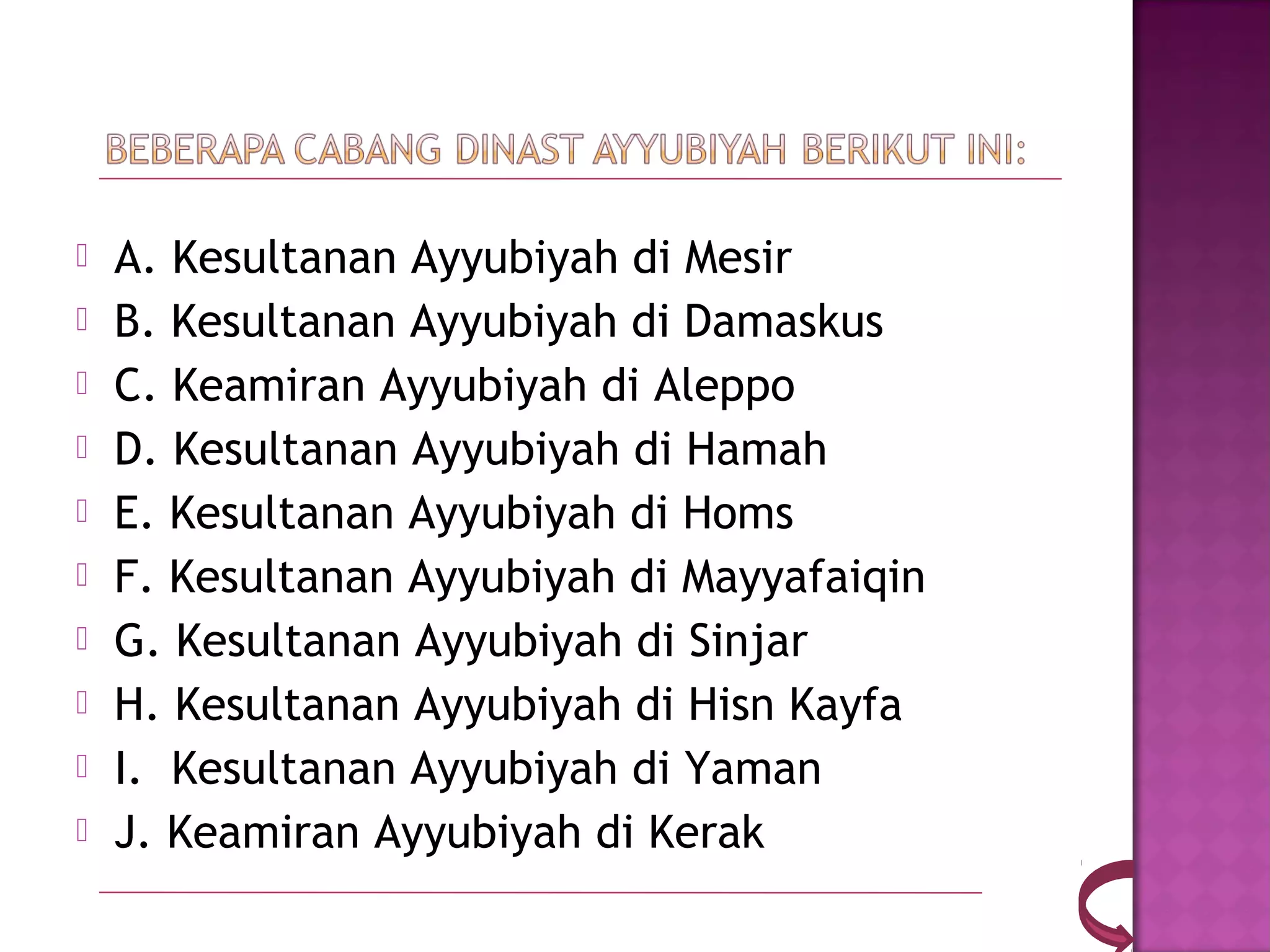 Dinasti Ayyubiyah | PPT