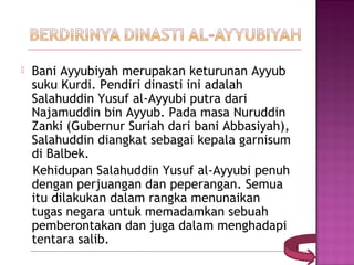Dinasti Ayyubiyah | PPT
