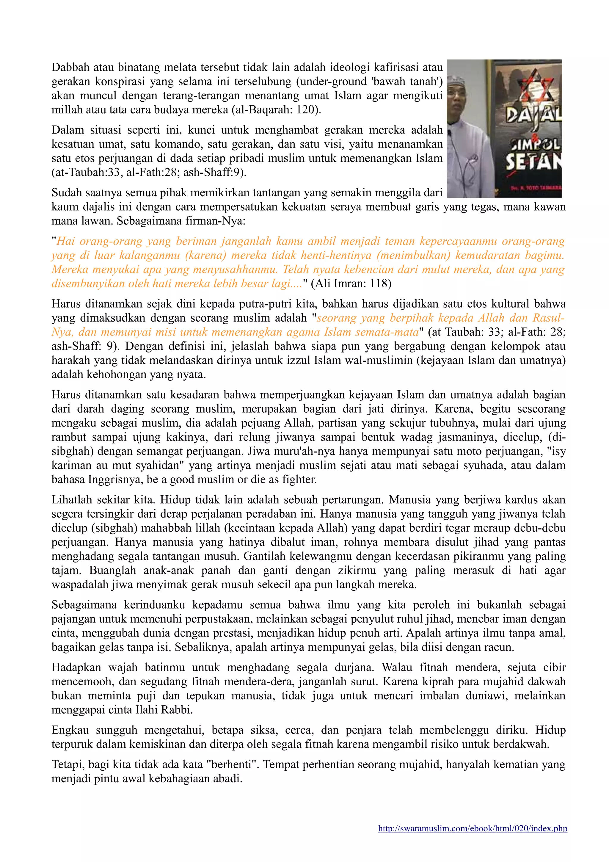 BUKU TANDA KEDATANGAN DAJJAL DI ERA MODERN | PDF