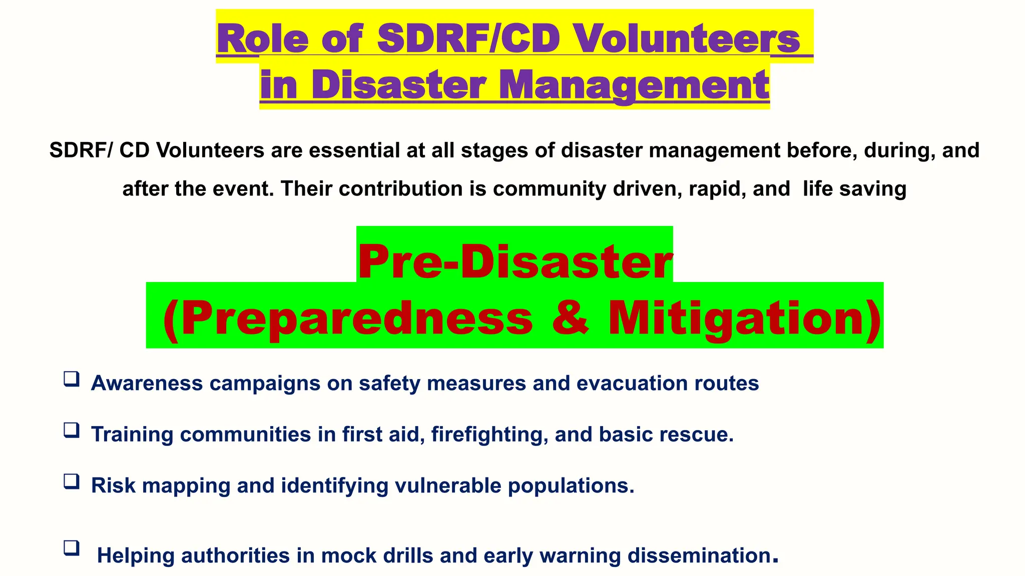 Disaster Awareness-Earthquake, Floods, Cloudburst and the Role of Civil ...
