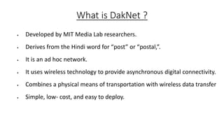 DakNet PPT | PDF