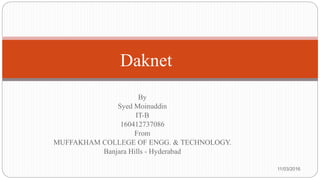 Daknet by moinuddin | PPTX