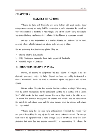 Daknet report full (prepared by me for my seminar in my college) | PDF