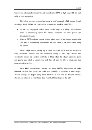 Daknet report full (prepared by me for my seminar in my college) | PDF