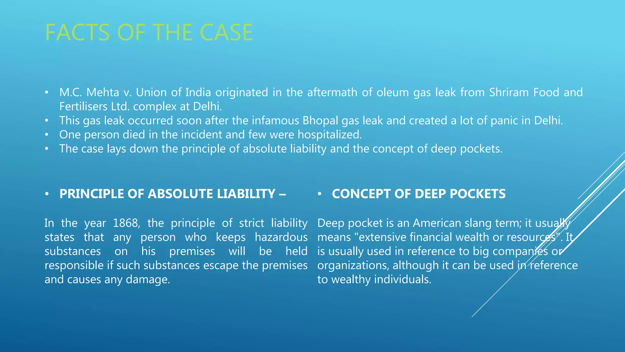 M. C. MEHTA V. UNION OF INDIA | PPTX