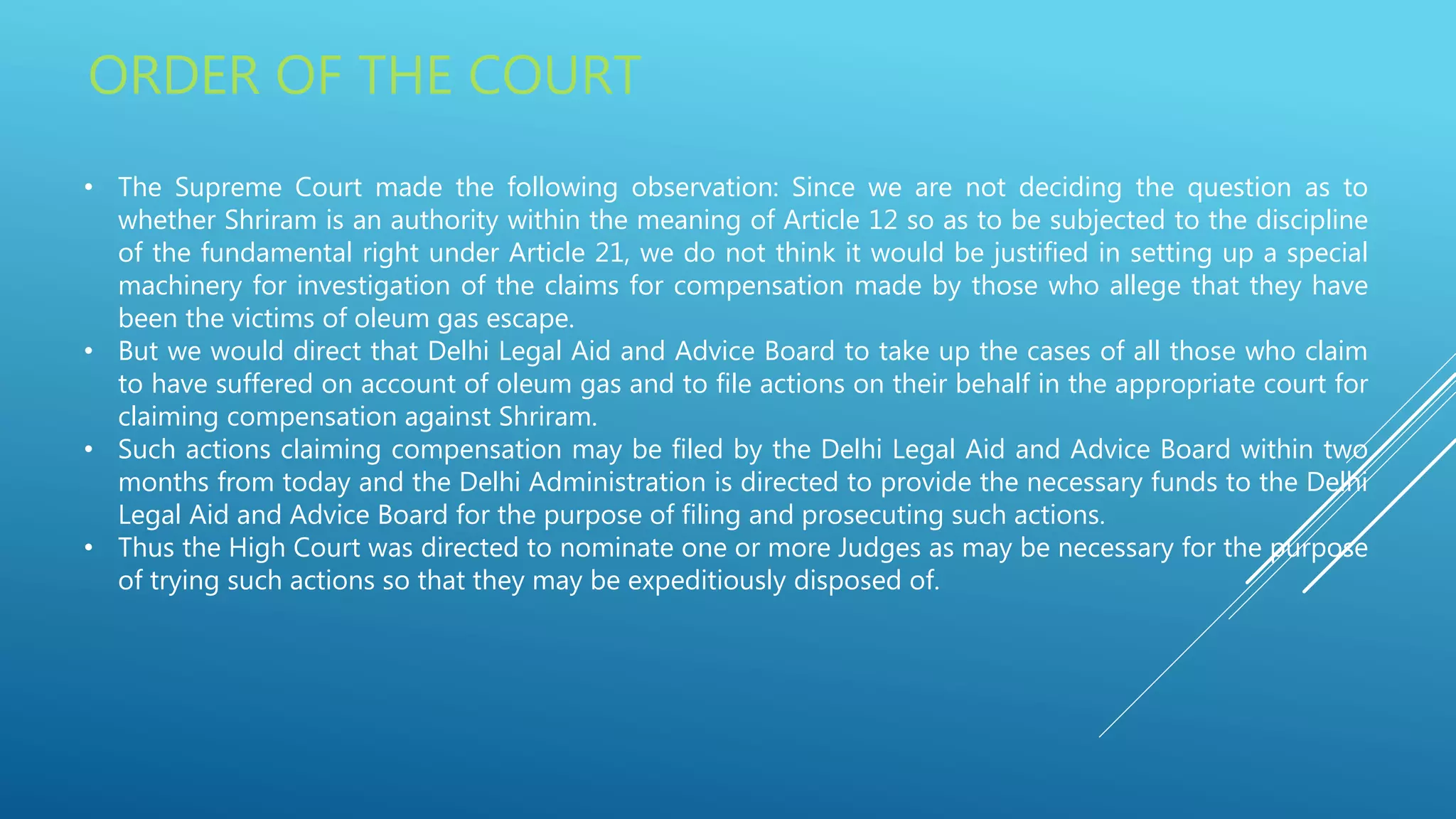 M. C. MEHTA V. UNION OF INDIA | PPTX