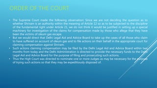 M. C. MEHTA V. UNION OF INDIA | PPTX