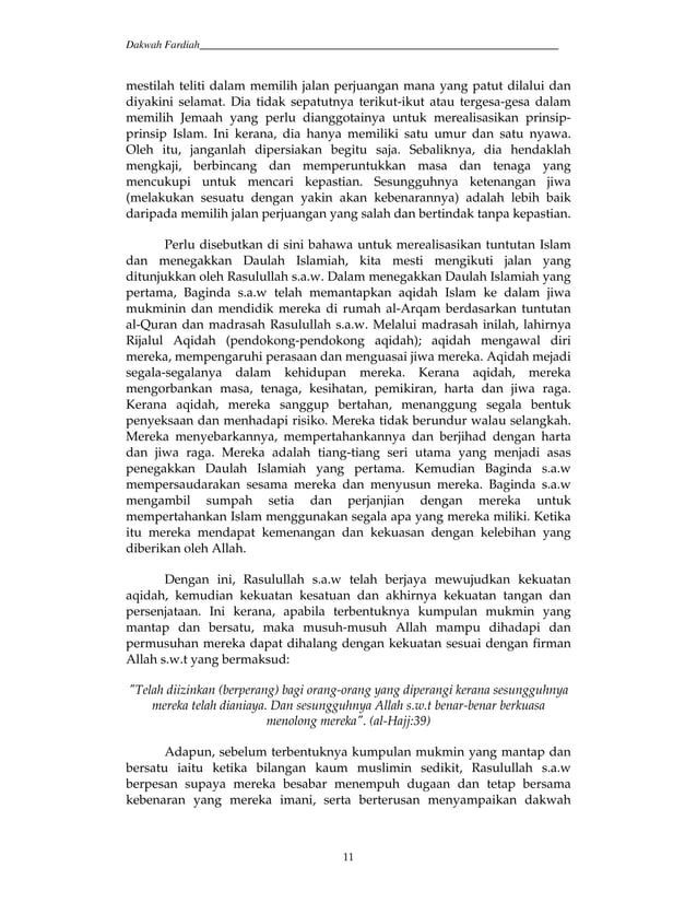 Dakwah fardiyah mustafa masyhur | PDF