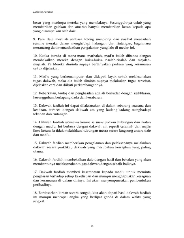 Dakwah fardiyah mustafa masyhur | PDF