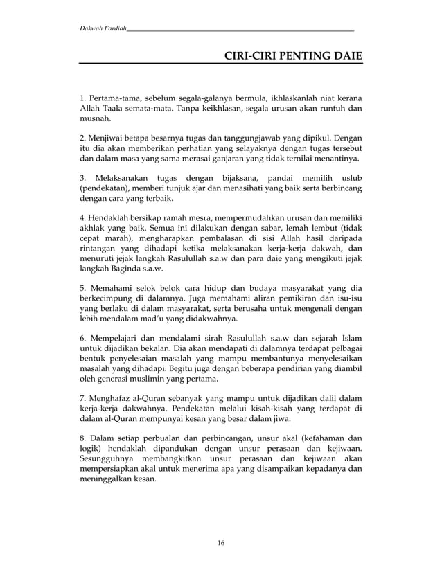 Dakwah fardiyah mustafa masyhur | PDF