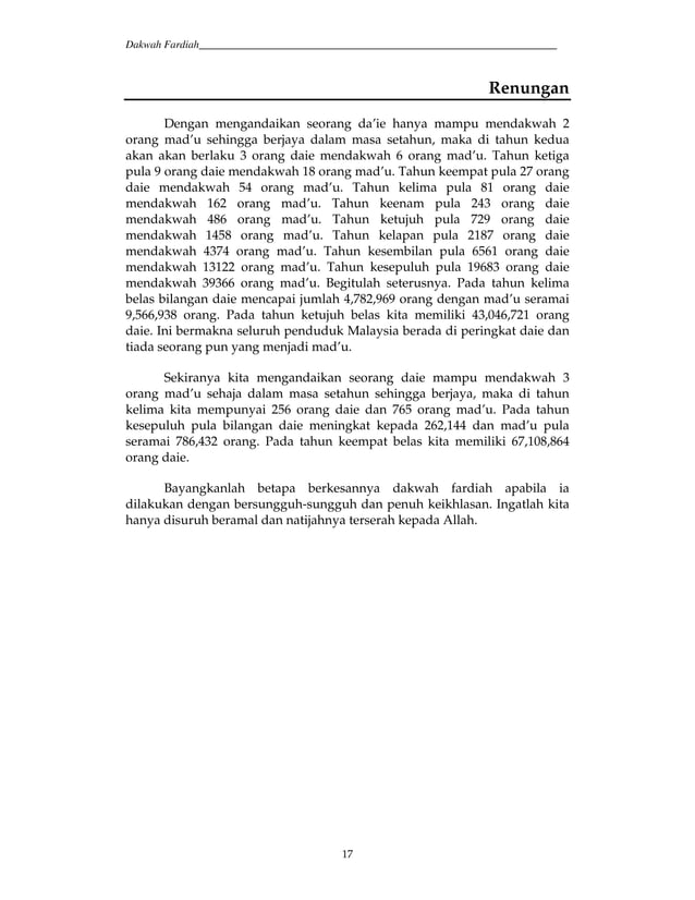 Dakwah fardiyah mustafa masyhur | PDF